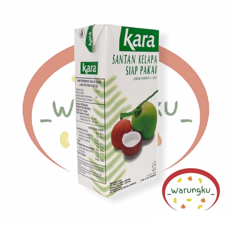 Kara ORIGINAL Coconut Milk 1L Ready to Use 1 Liter | Shopee Singapore