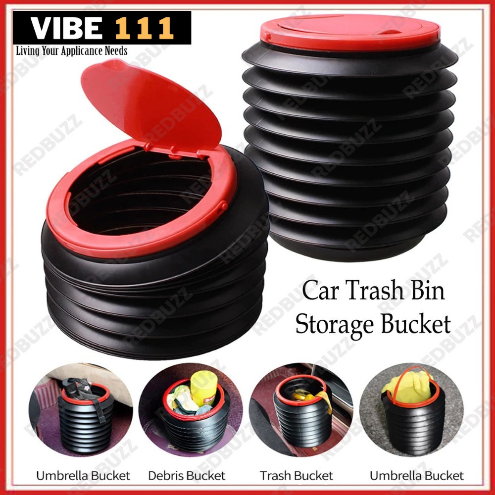 Car Trash Bin Garbage Can Car Wash Bucket Folding Trash Garbage Holder ...