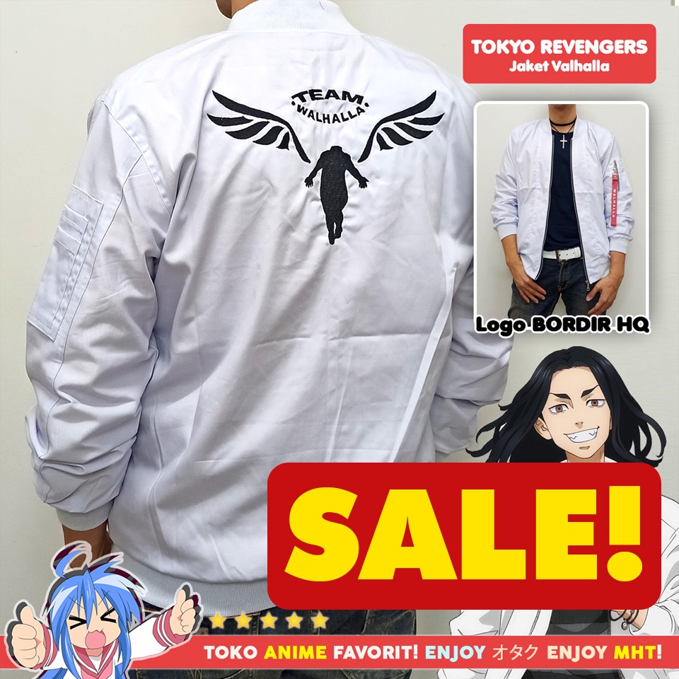 PUTIH Valhalla Bomber Jacket Tokyo Revengers Keisuke Baji Kazutora ...