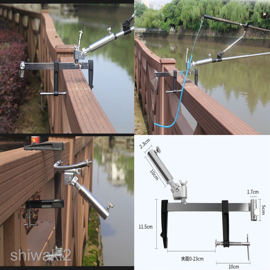 Adjustable Clamp Boat/Sea Fishing Rod Pole Stand Bracket Rack Tray Rack ...