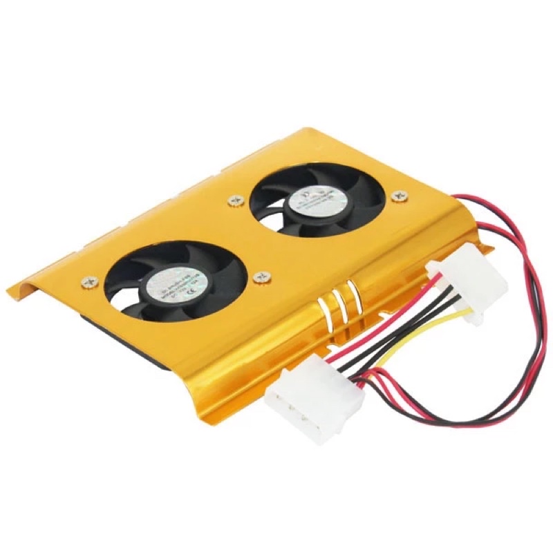 Hard Disk Cooling Fan HDD Dual Fan Cooler for Computer PC Desktop 3.5 ...