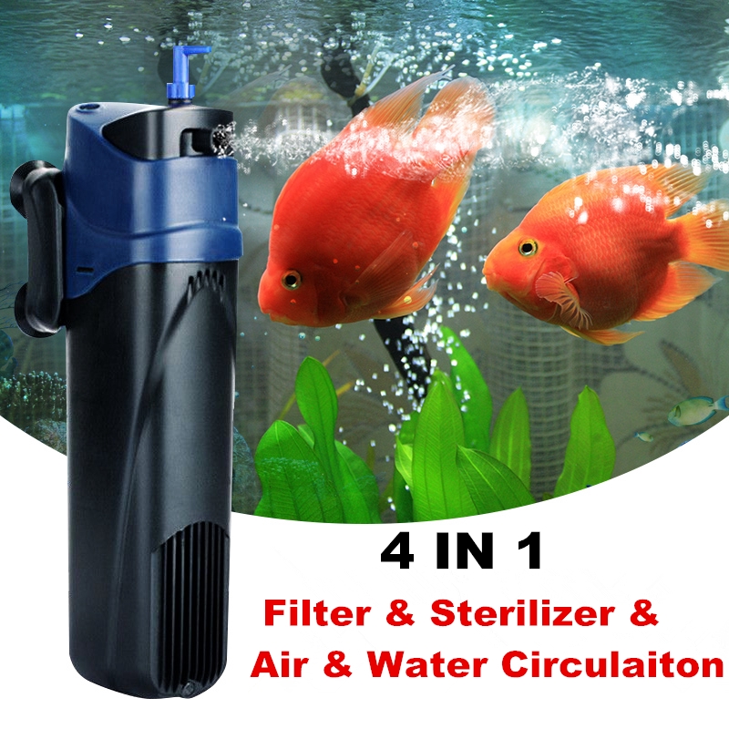 SunSun 4 in 1 Super Aquarium UV Sterilizer Filter Pump Internal Fish ...