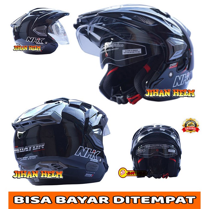 Helmet / NHK / NHK HELMET / NHK PREDATOR CRYPTON BLACK HELMET | Shopee Singapore