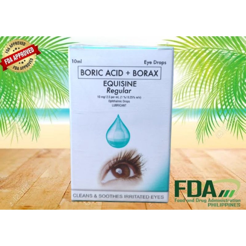 EQUISINE REGULAR Boric Acid + Borax (Ophthalmic eye drops 10mL ...