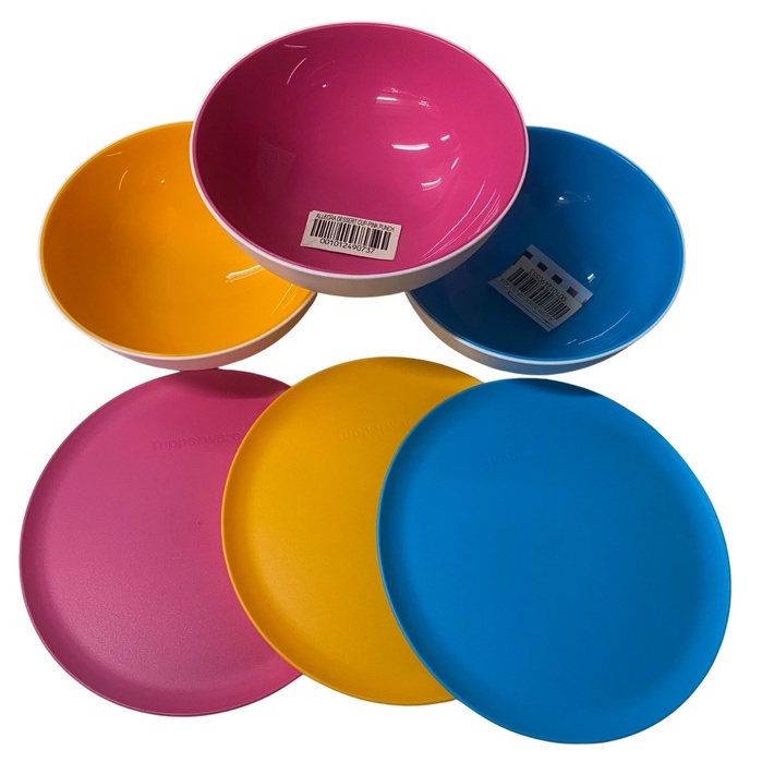 Tupperware Allegra Dessert Bowls 275ml with Lid #Cool Aqua #Pink Punch ...