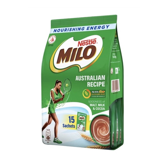 Milo Australian Recipe Instant 3 in 1 Sachets | 15 Sachets | Chocolate ...