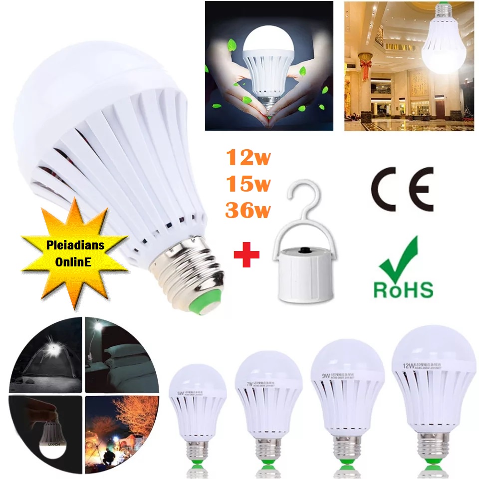 Smart Led Bulb E27 36W Emergency Light 220v Rechargeable Battery Jualan ...