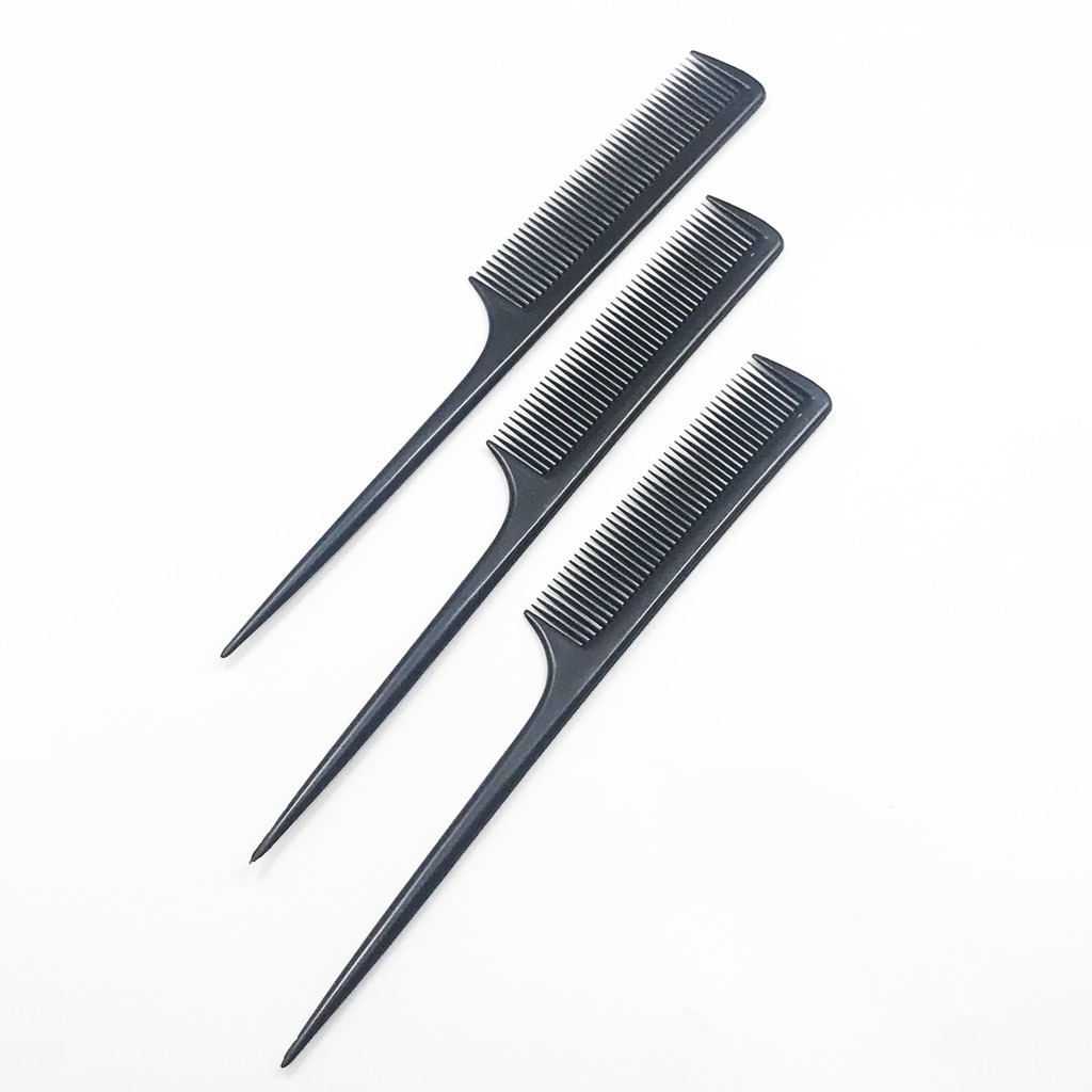 [3 Pieces] Black Hair Styling Comb Sharp Tip | Shopee Singapore