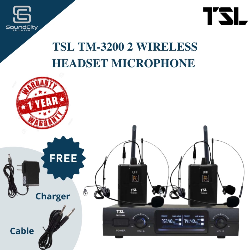 TSL TM-3200 2 Wireless Headset Microphone | Shopee Singapore