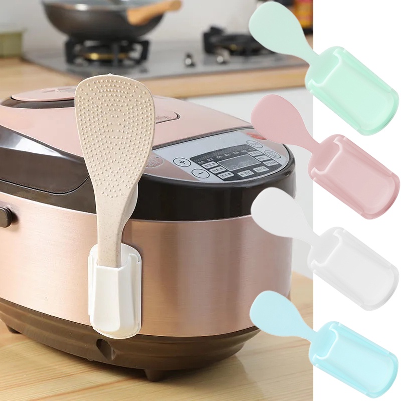 【Ready Stock】 Kitchen Removable Rice Scoop Storage Rack Sucker Spoon ...