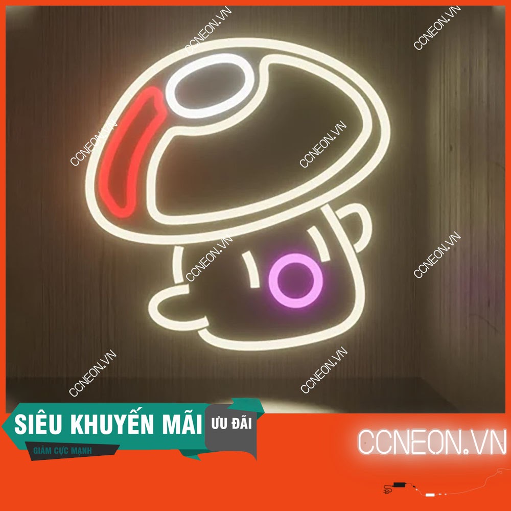 Foongus Mushroom Shape Led Neon Decorative Light (Pokemon Character Led ...