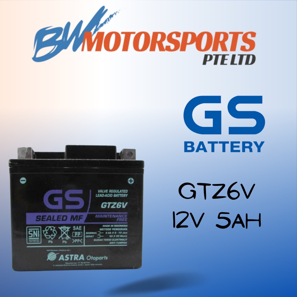 GS ASTRA GTZ6V BATTERY | Shopee Singapore