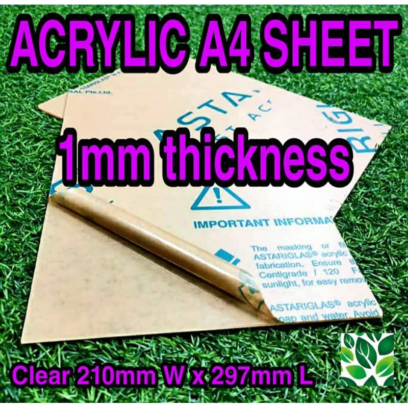 A4 Acrylic 1mm Extrution Sheet / Acrylic Sheet / A4 Size | Shopee Singapore