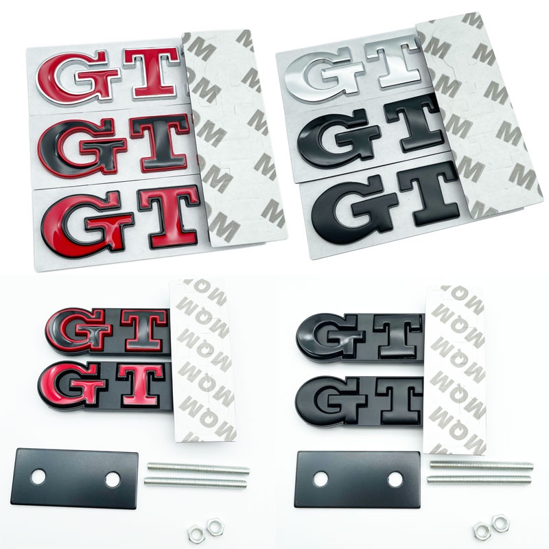 3D Metal GTI Car Logo Front Grill Emblem Side Badge Decor Rear Trunk ...
