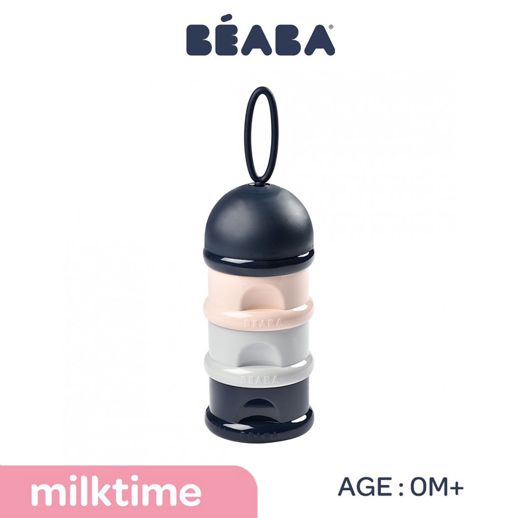 Beaba Baby Stacked Milk Container Dark Blue/Gray/Pink - Milk Container ...