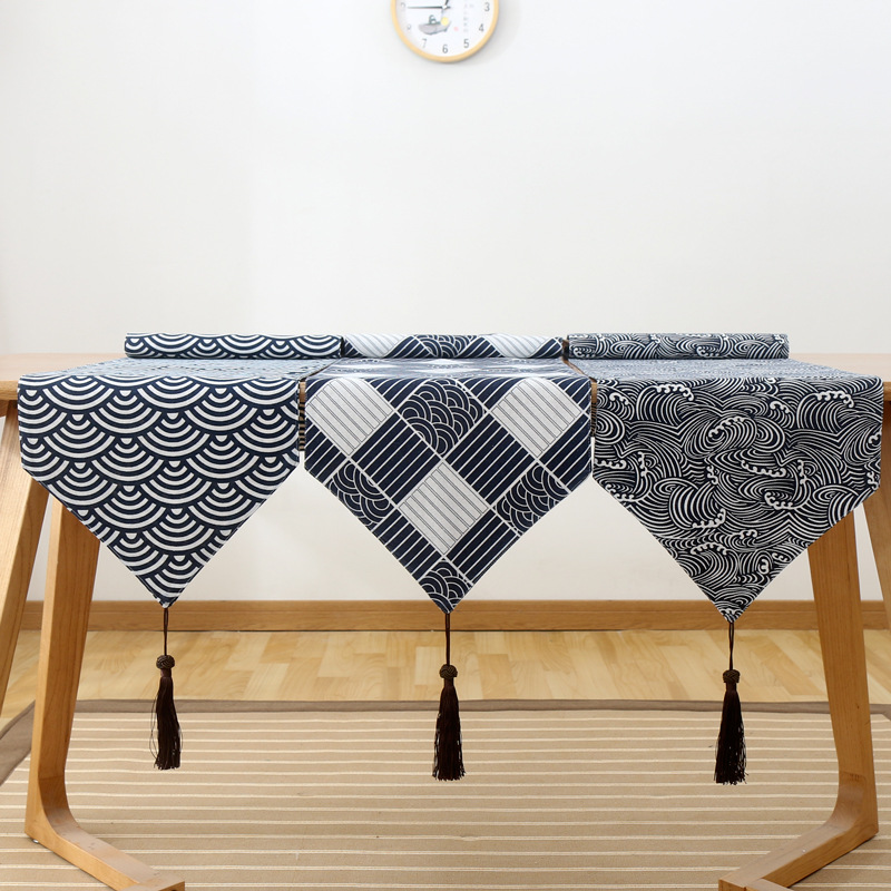 Japanese Style Table Runners Cotton Linen Tablerunner Home Decor ...