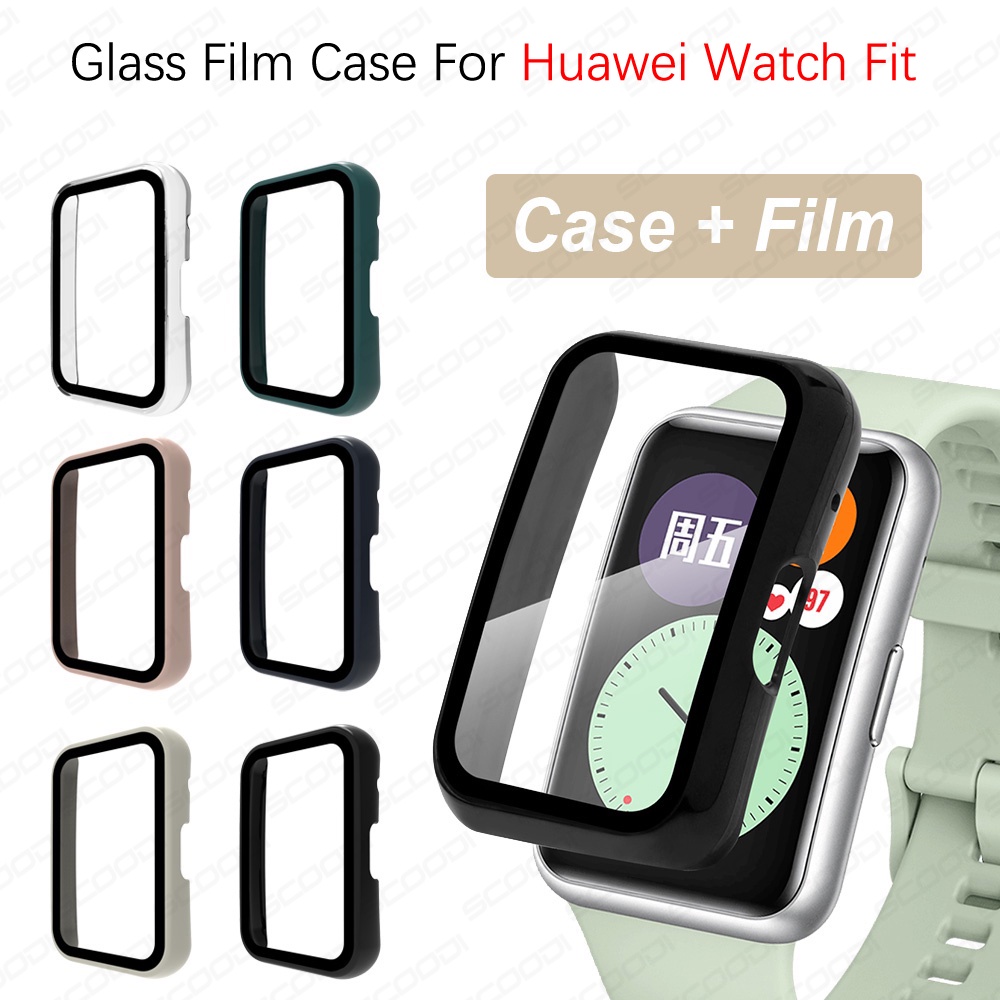 Full Screen Protection PC Case with Tempered Glass Shell For Huawei ...
