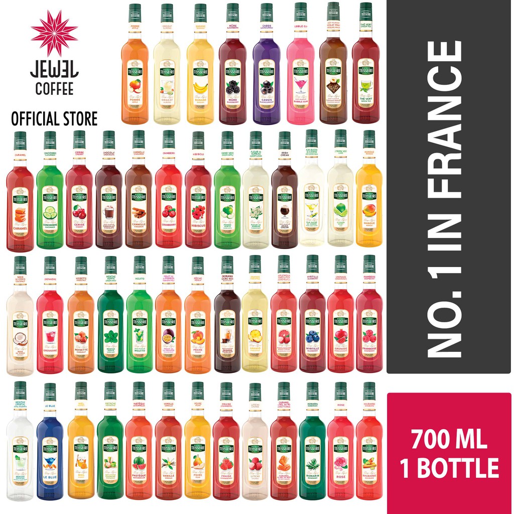 [No.1 in France - Bartender's Choice] Teisseire True Flavour Syrup ...