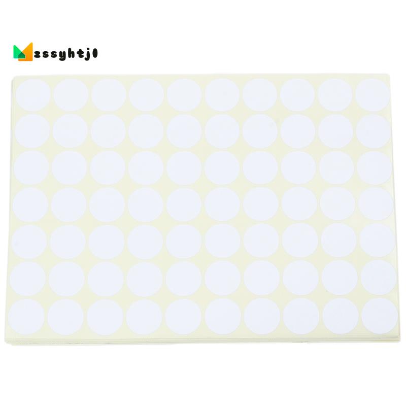 19mm Circles Round Code Stickers Self Adhesive Sticky Labels White ...