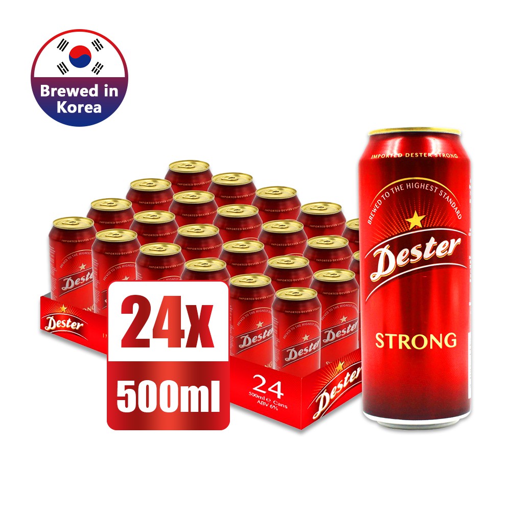 Dester Strong 24x500ml CAN (Dester Beer/Beer/Beer Cider/Alcoholic Beverage) | Shopee Singapore