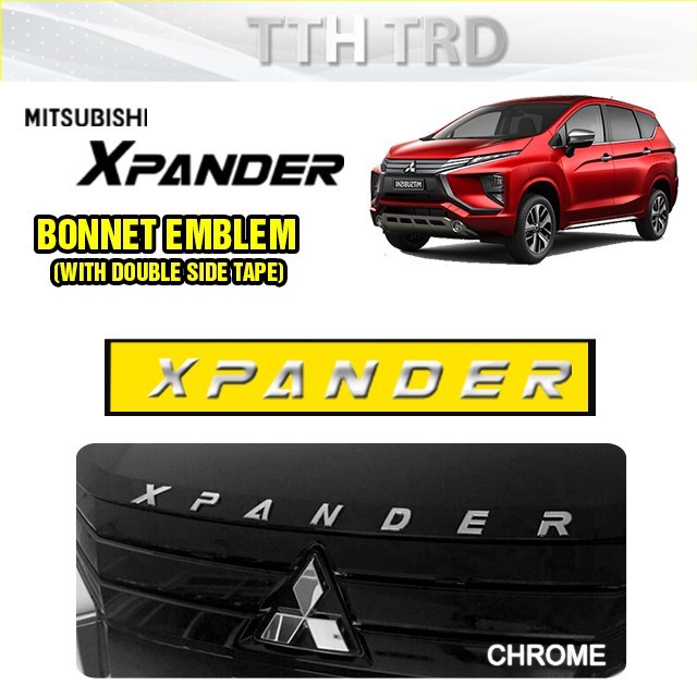 Mitsubishi Xpander 3D Wording Emblem Logo (Chrome) with double tape ...