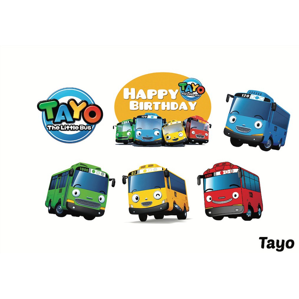 Tayo The Little Bus Cake Topper (6pcs) | Shopee Singapore