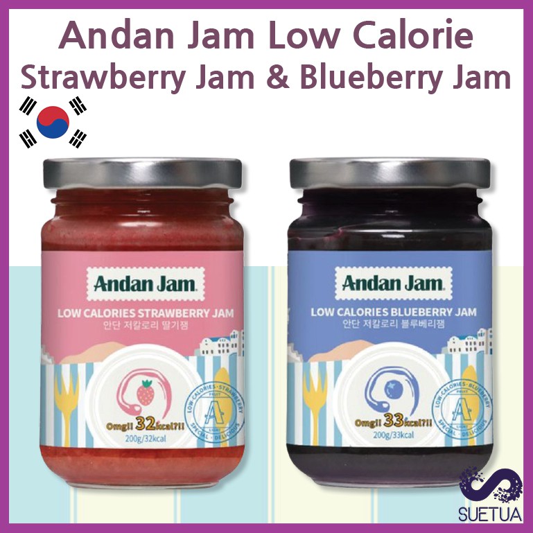 🍒KOREA🍒[Andan]Low calorie strawberry jam / Blueberry jam / Low calorie ...