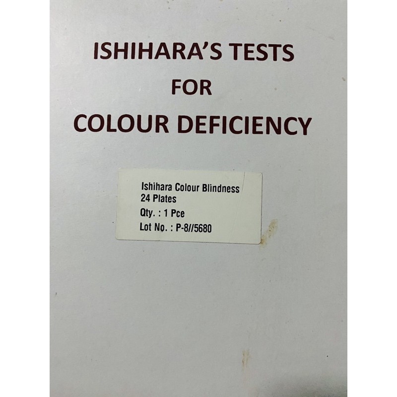 Ishihara isihara test for colour deficiency COLOUR BLINDNESS CHART ...