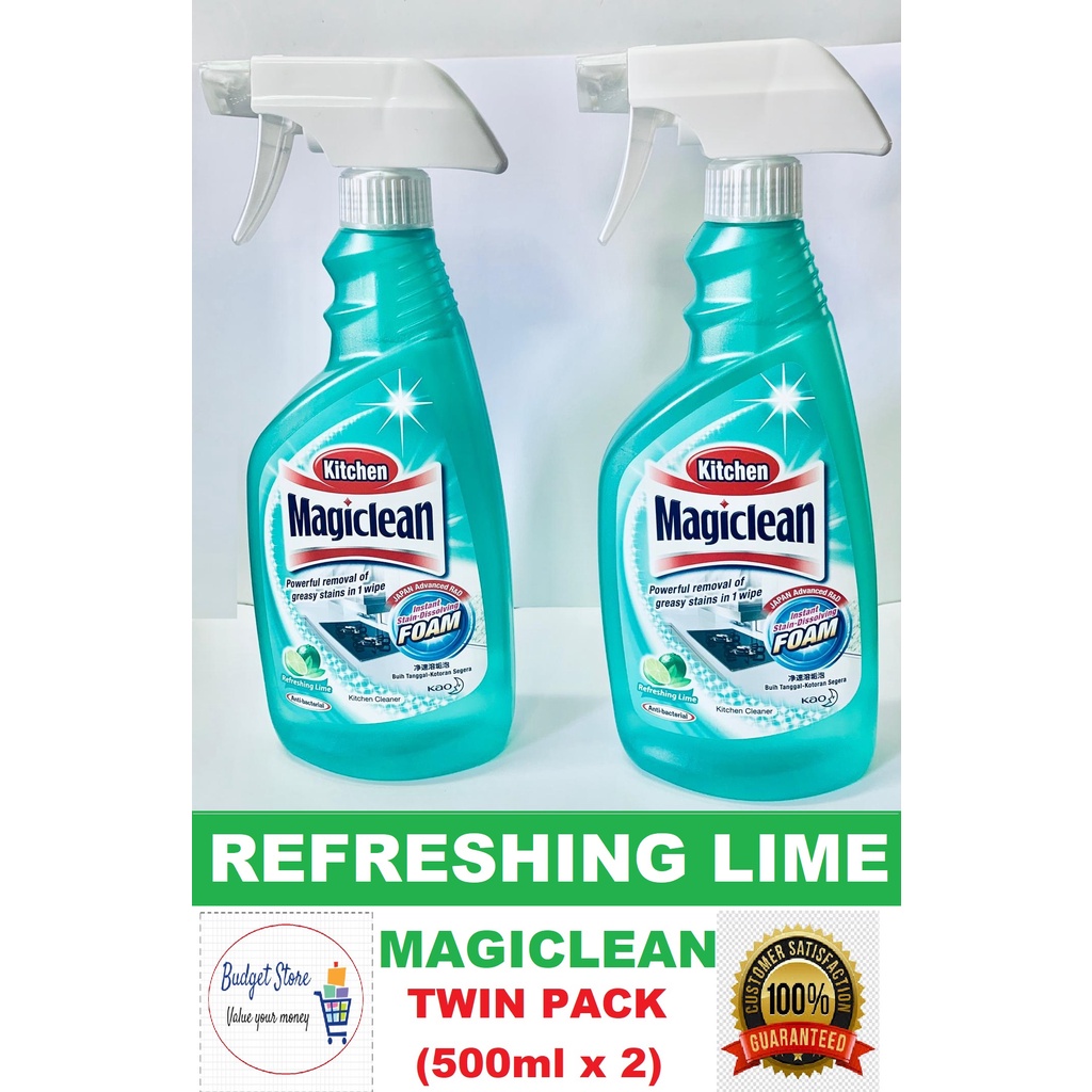 Magiclean Kitchen Cleaner - Refreshing Lime - 500 mL x 2 bottles | Shopee Singapore