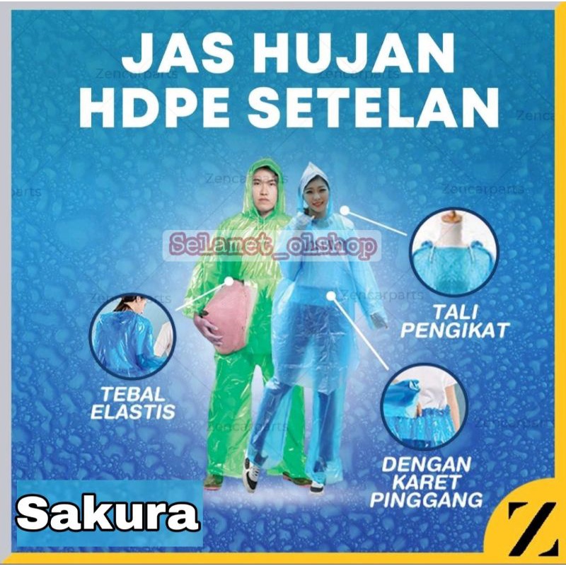 HDPE Plastic Raincoat, Light & sakura) | Shopee Singapore