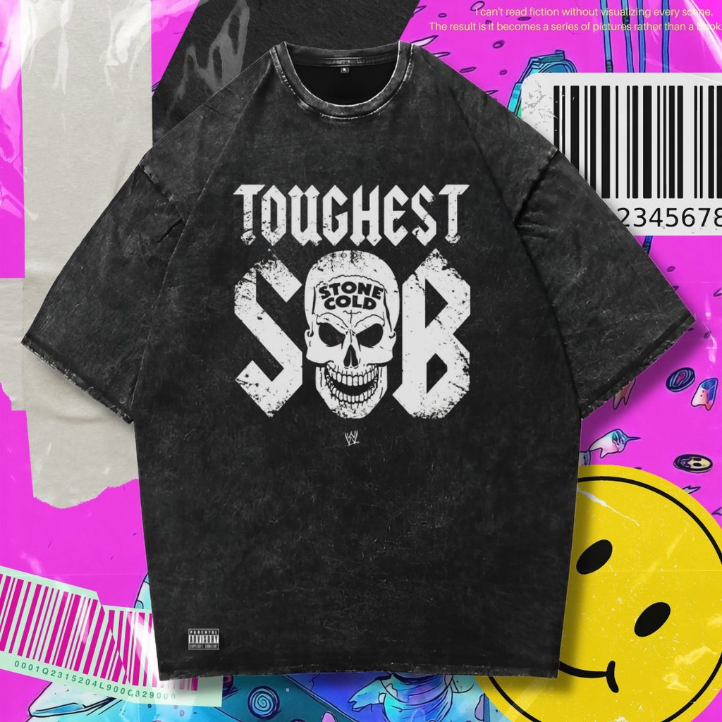 Smackdown T-Shirt | Purple Haze | Oversize T-Shirt STONE Wash "WWE ...