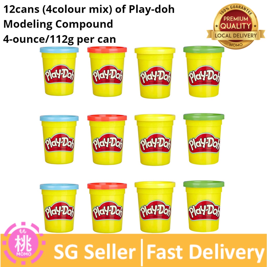 Play Doh Playdoh 12-Pack of Mix Colour Non-Toxic Modeling Compound, 4-Ounce Cans | Shopee Singapore