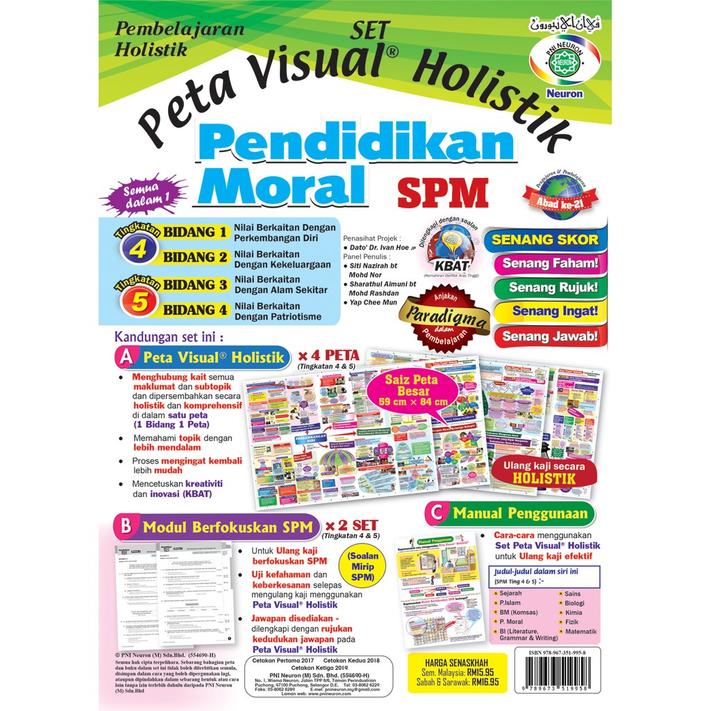 PNI Neuron (SILIBUS LAMA) Set Peta Visual Holistik Pendidikan Moral SPM ...