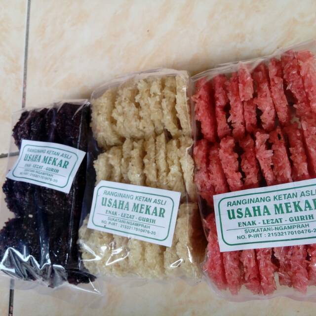 Ranginang/raginang/rengginang Glutinous Original (Large Packaging ...