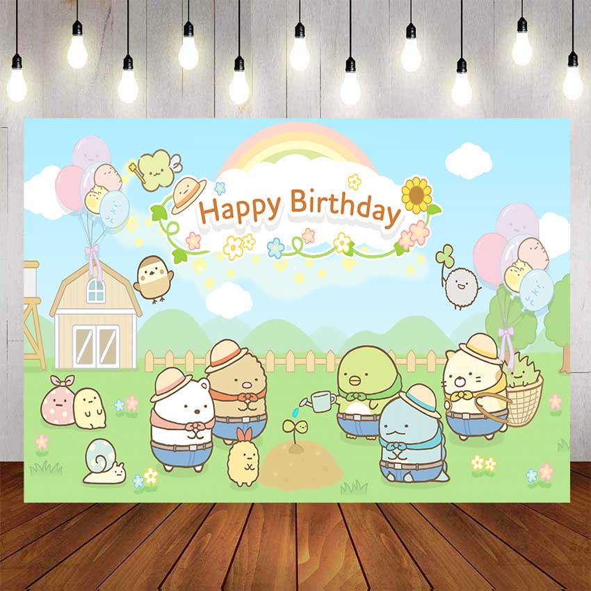 Cute Sumikko gurashi Babys Backdrop For Photography Baby Shower Kids ...