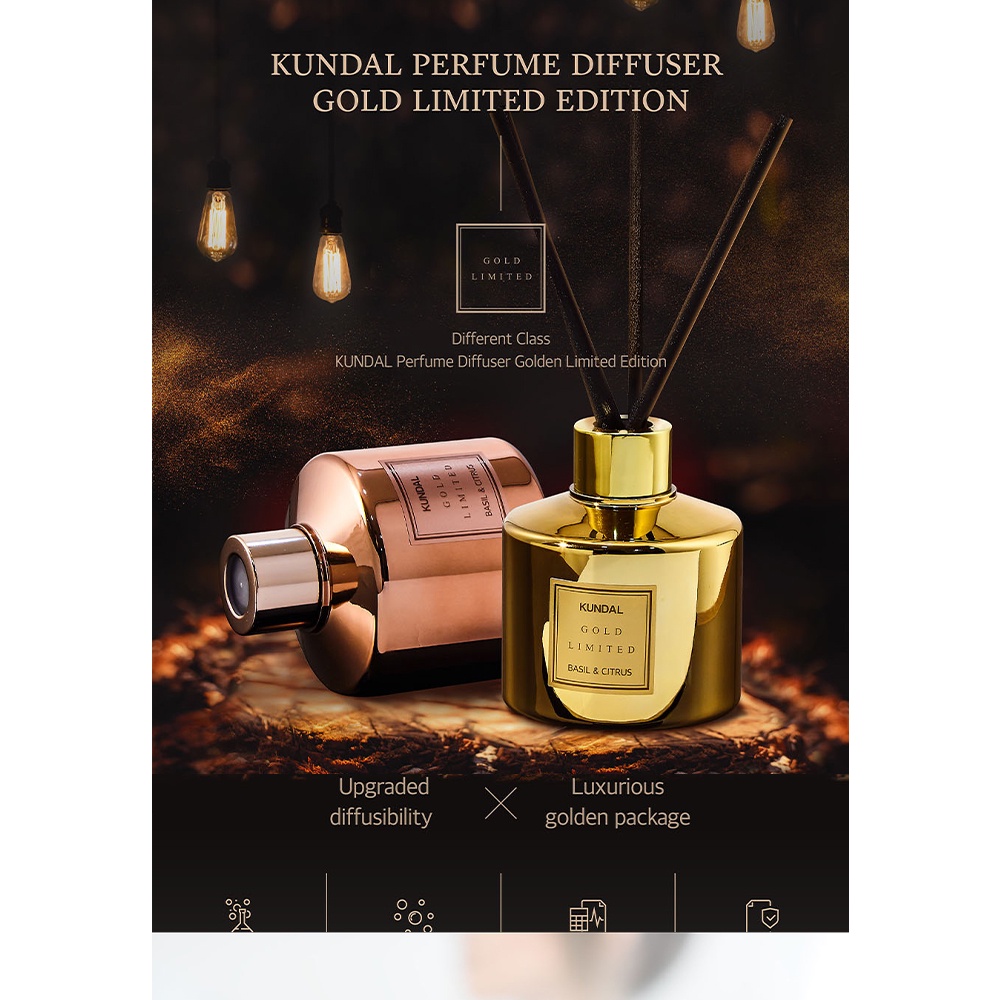 [KUNDAL] Perfume Diffuser Rose Gold Limited Edition 200ml Set 2ea ...