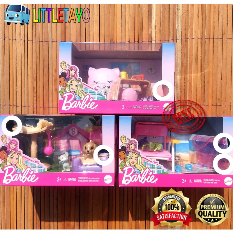 Barbie ESTATE STORY ACCESORIES PLAY DATE RELAXATION DAY BEACH ...