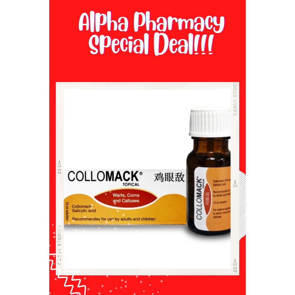 Collomack Topical Solution for Warts, Corns and Calluses 10ml ...