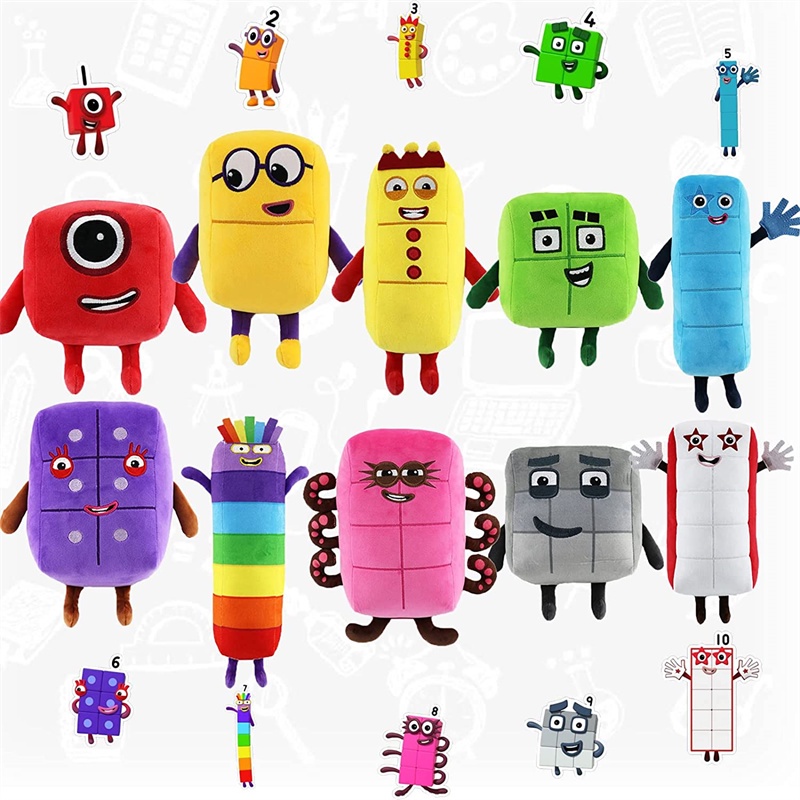 Numberblocks Plush Toy Cartoon Stuffed Numbers Dolls Math Enlightenment ...