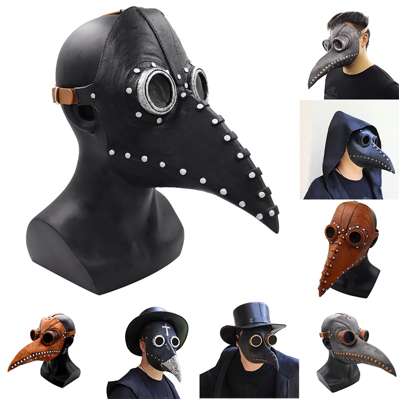 Bird Plague Doctor Mask Long Nose Beak Cosplay Steampunk Halloween ...