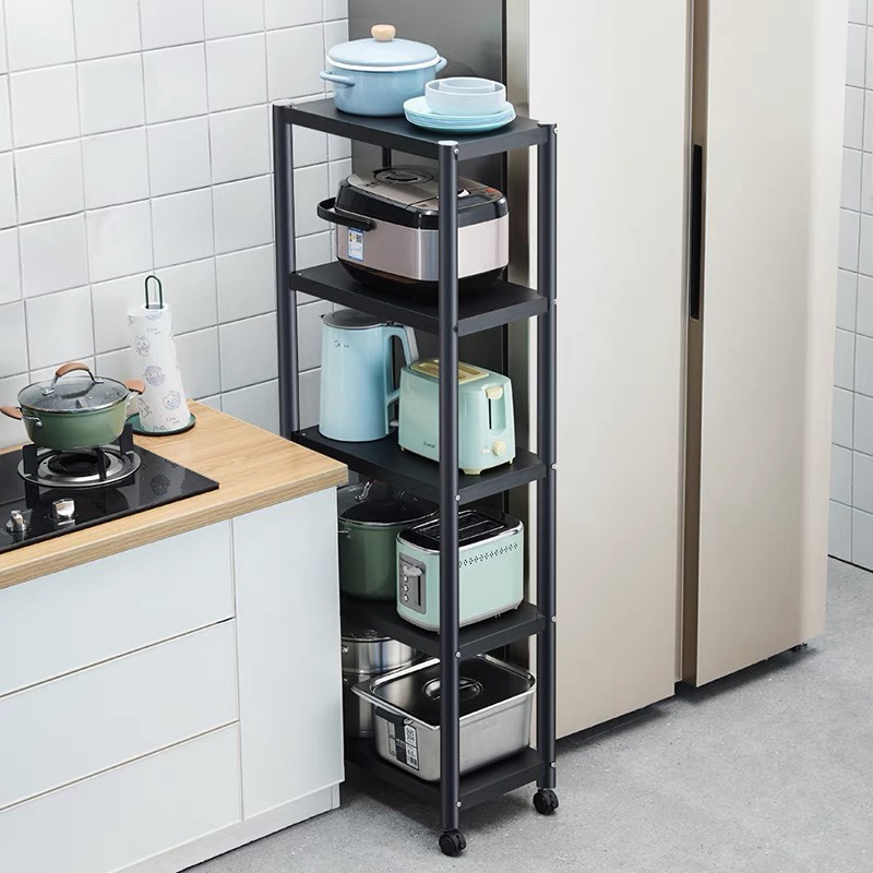 LHSG Kitchen Rack Stainless Steel Storage Rack Shelf Floor Type Multi ...