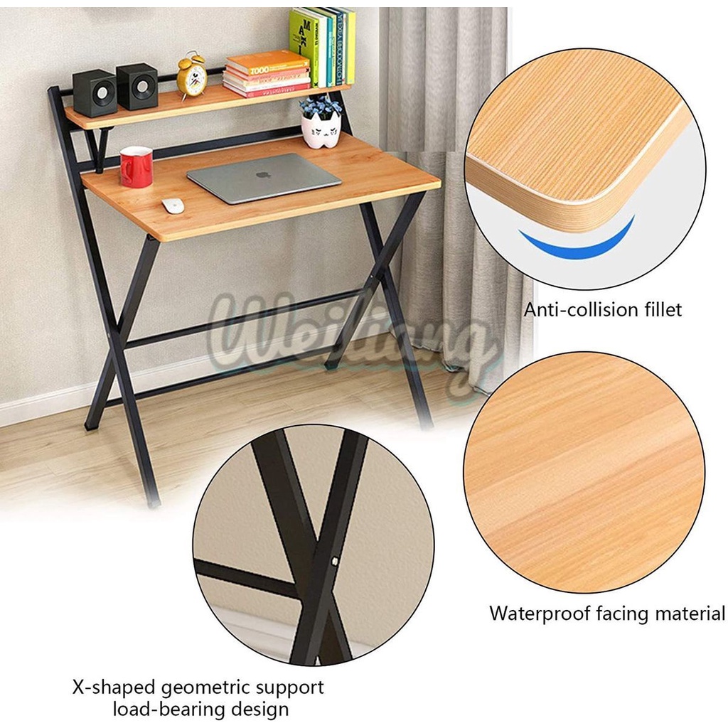 Foldable Study Table Computer Desk Study Desk Free Installation ...