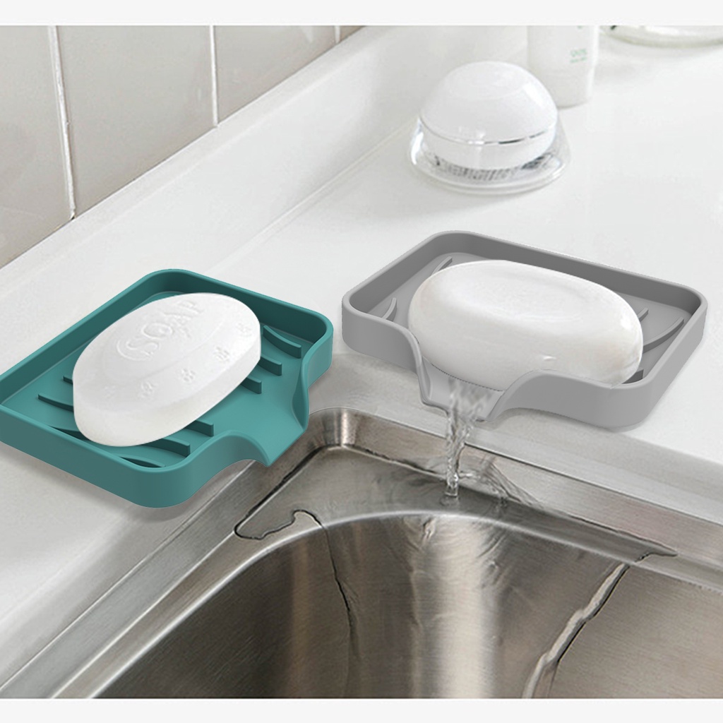 Art Living Silicone Soap Drain Tray Sink Tray Organizer Silicone Soap ...
