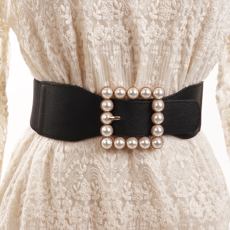 Korean-Style Elastic Waistband Female Sweater Decorative Girdle Wide ...