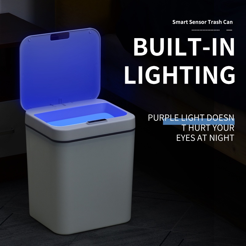 Automatic Touchless Big Volume Smart Dustbin Garbage with LED Infrared ...