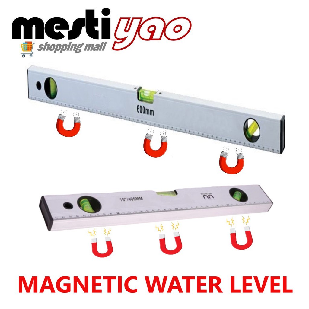 Magnetic Water Level Horizontal Vertical Ruler Spirit Level Balance ...