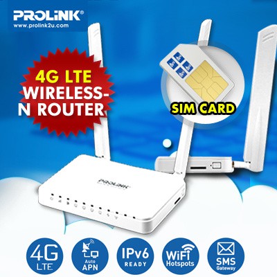 PROLiNK 4G LTE Wireless Router with 4-Port Ethernet Switch PRN3003L ...
