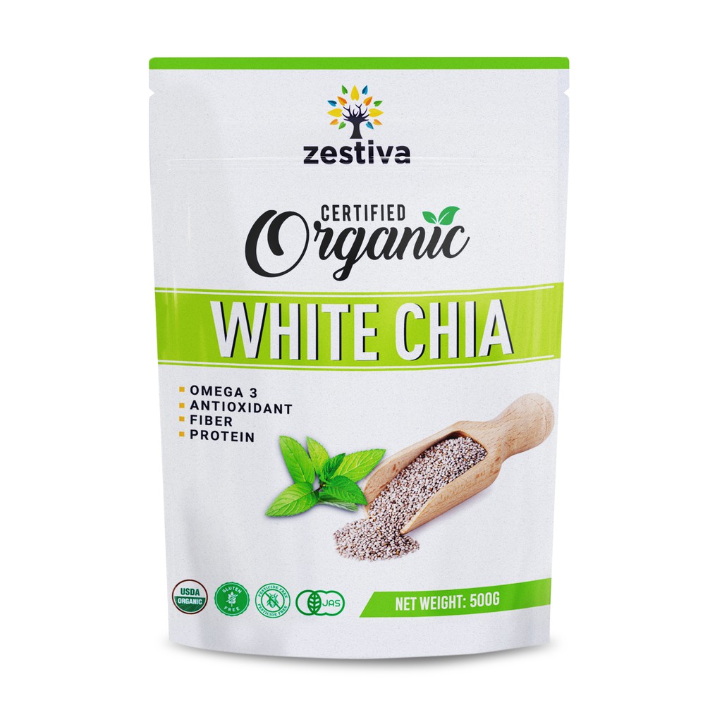 Zestiva Organic White Chia Seeds, 500G (Exp: 2027) New stock! | Shopee ...