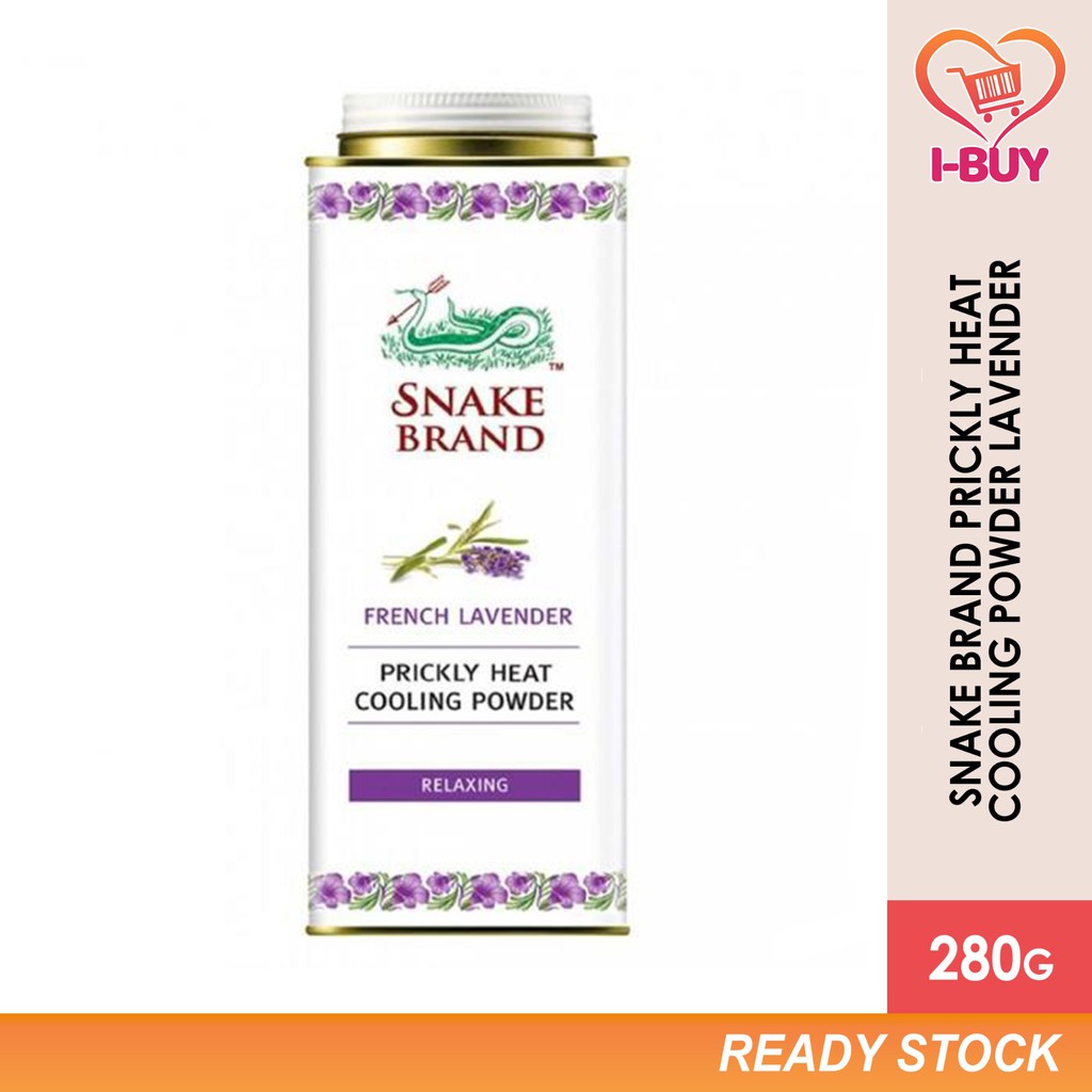 Snake Brand Prickly Heat Powder Lavender 280g Bundle Deals (Product of ...