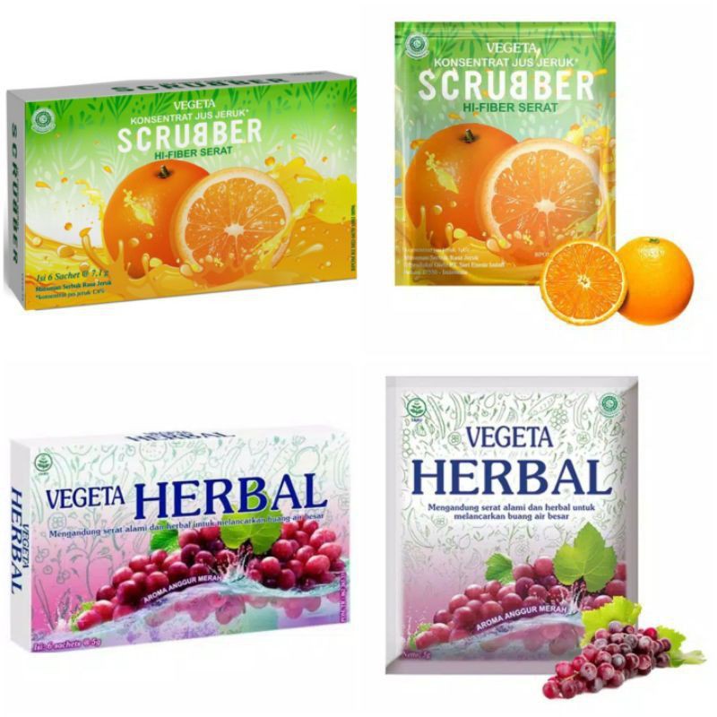 Scrubber Vegeta Jeruk Sachet / Vegeta Herbal Sachet. | Shopee Singapore